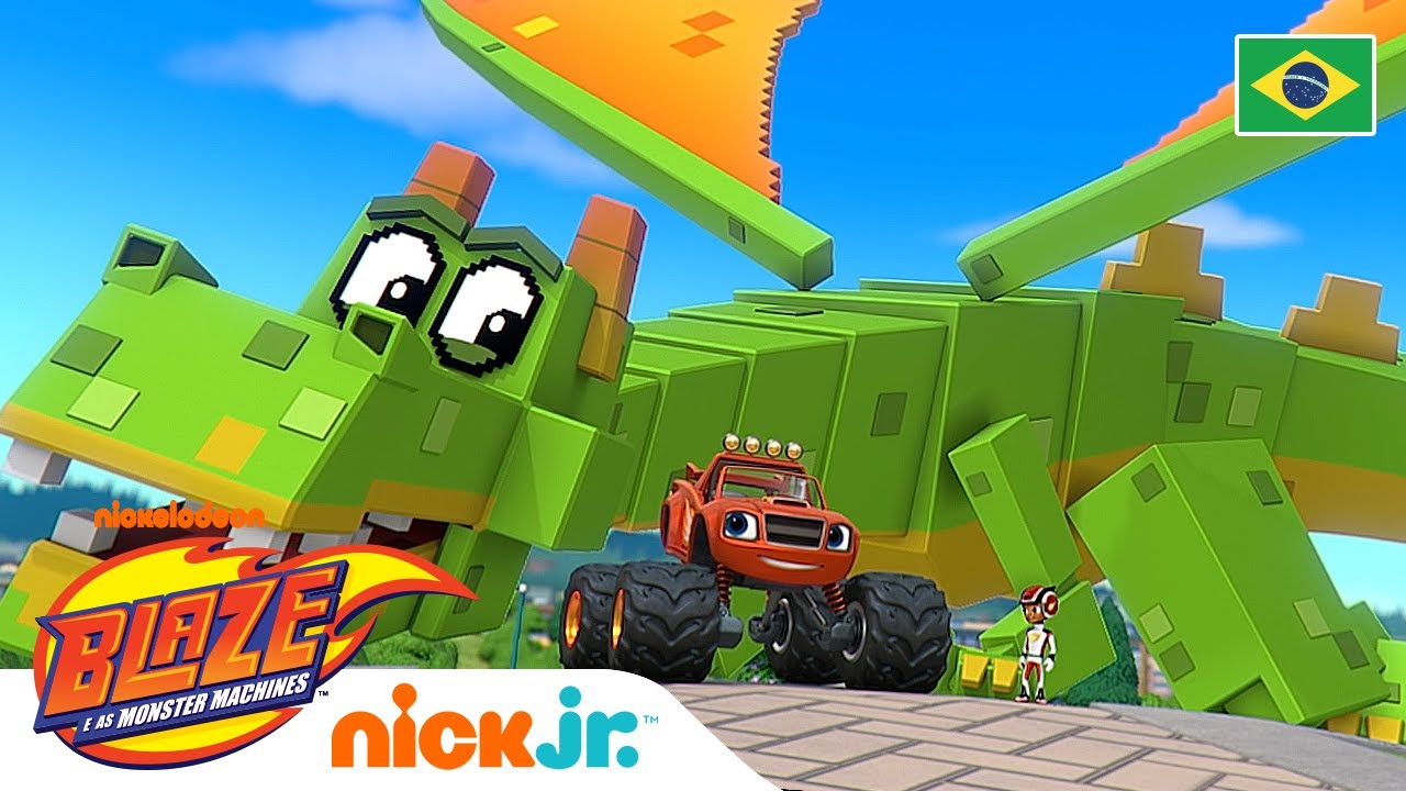 Blaze e AJ contra o caos dos pixels | Blaze e os Monsters Machines - YouTube