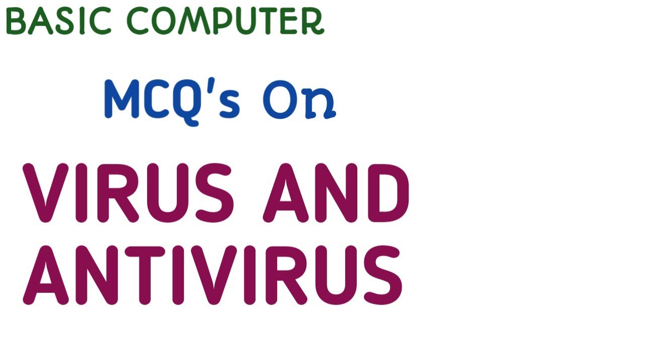Mcqs on Virus and Antivirus | Basic Computer Zah Academy - YouTube