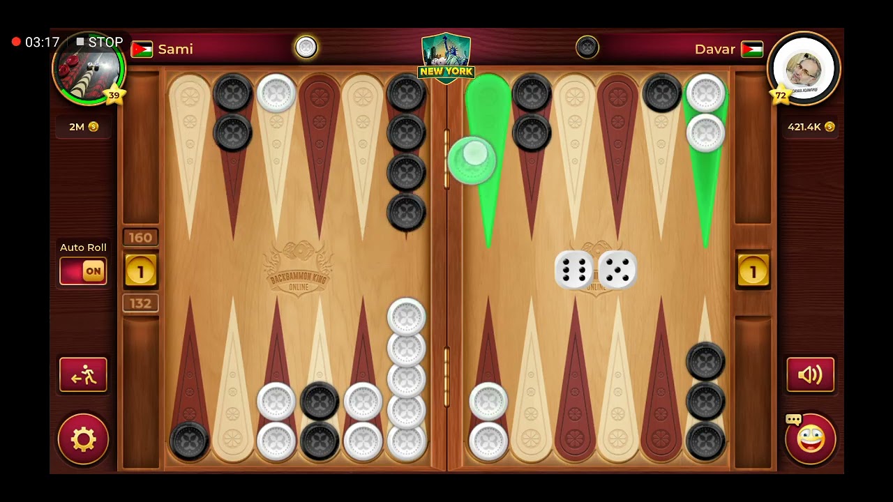 backgammon game #274 مباراة طاولة / طاولي - YouTube