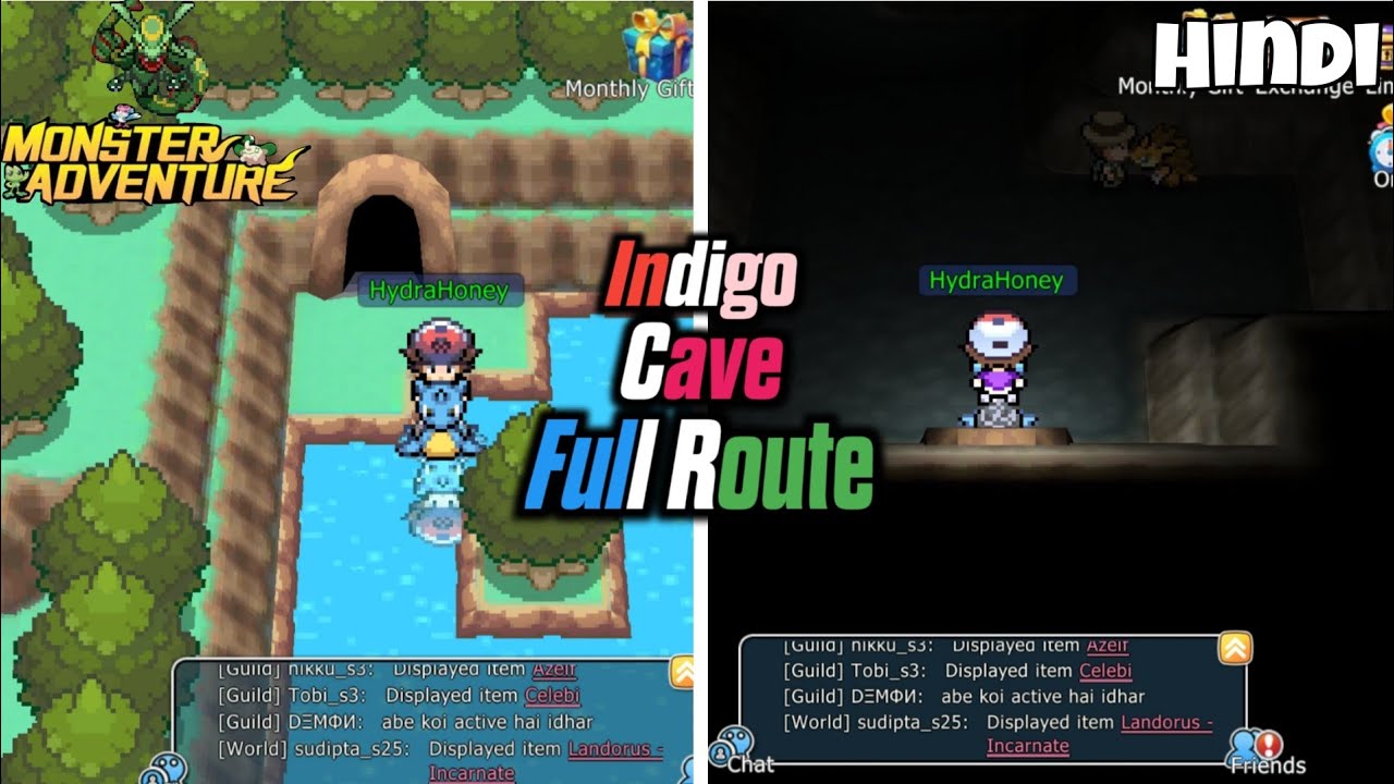 Monster Journey Let's Go Indigo Cave Full Route Guide 🦮 | Monster ...