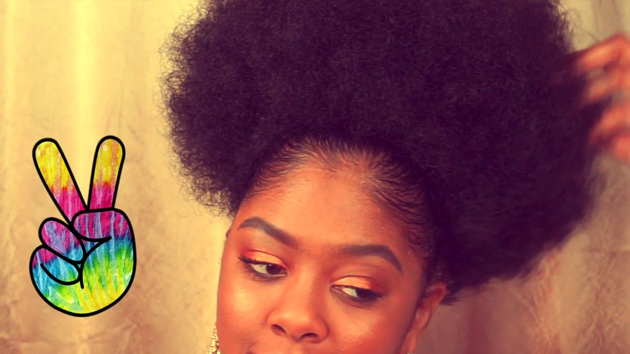 Realistic & Affordable Afro Puff Ponytail On TWA | 60's-Inspired $10 ...