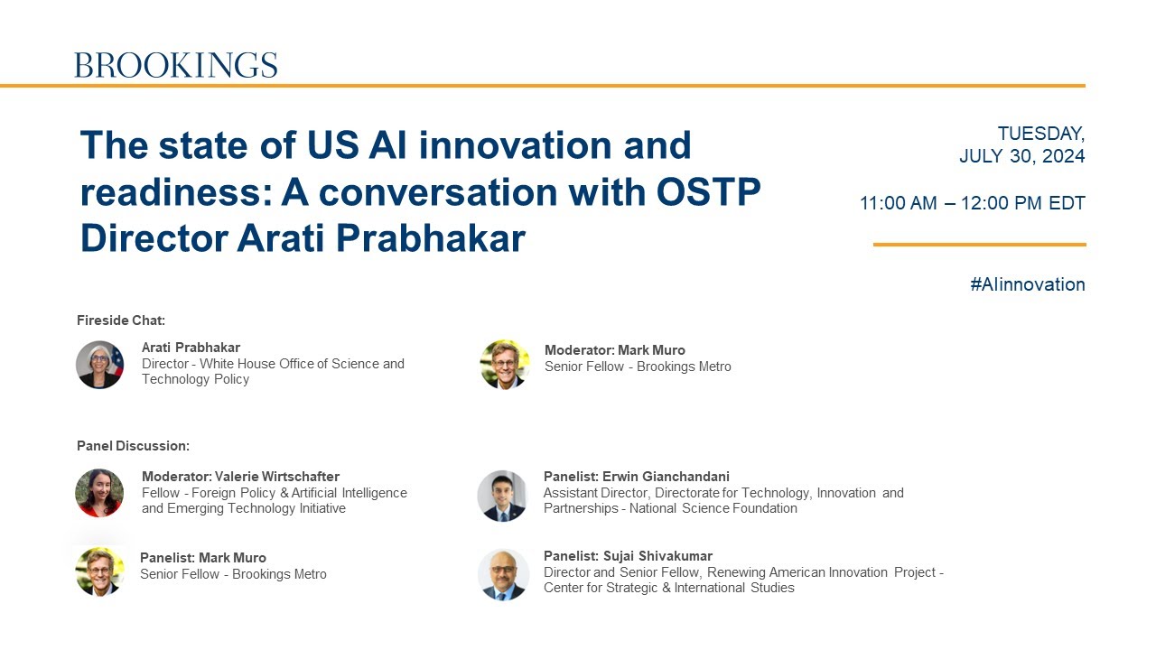 The state of US AI innovation and readiness: A conversation with OSTP ...