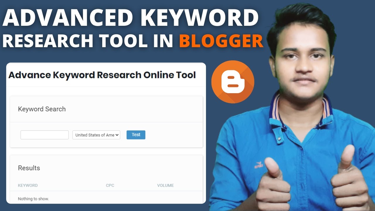 How To Create Free Keyword Research Tool In Blogger. Free Keyword ...