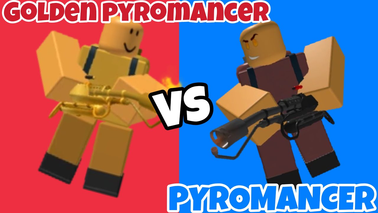Pyromancer vs Golden Pyromancer on normal mode | Roblox Tower Defense ...