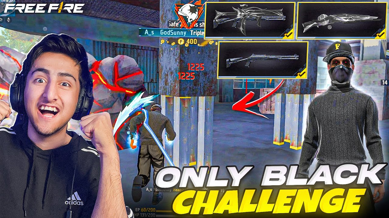 Only Black Colour In Free Fire Cs Rank😱😍4 Vs 4 [A_s Gaming] - Free Fire ...