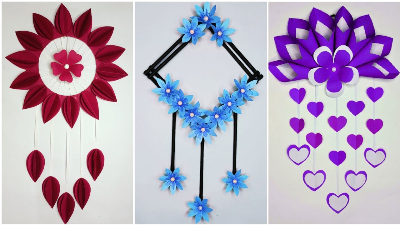 Paper wall hanging / How to make Wall Hanging with paper/ Paper Craft ...