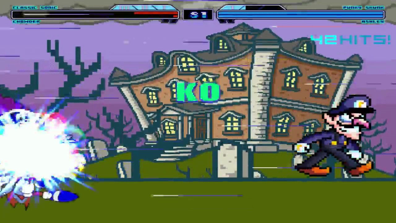 Mugen battle Sonic and Chowder vs Punky Skunk and Ashley - YouTube