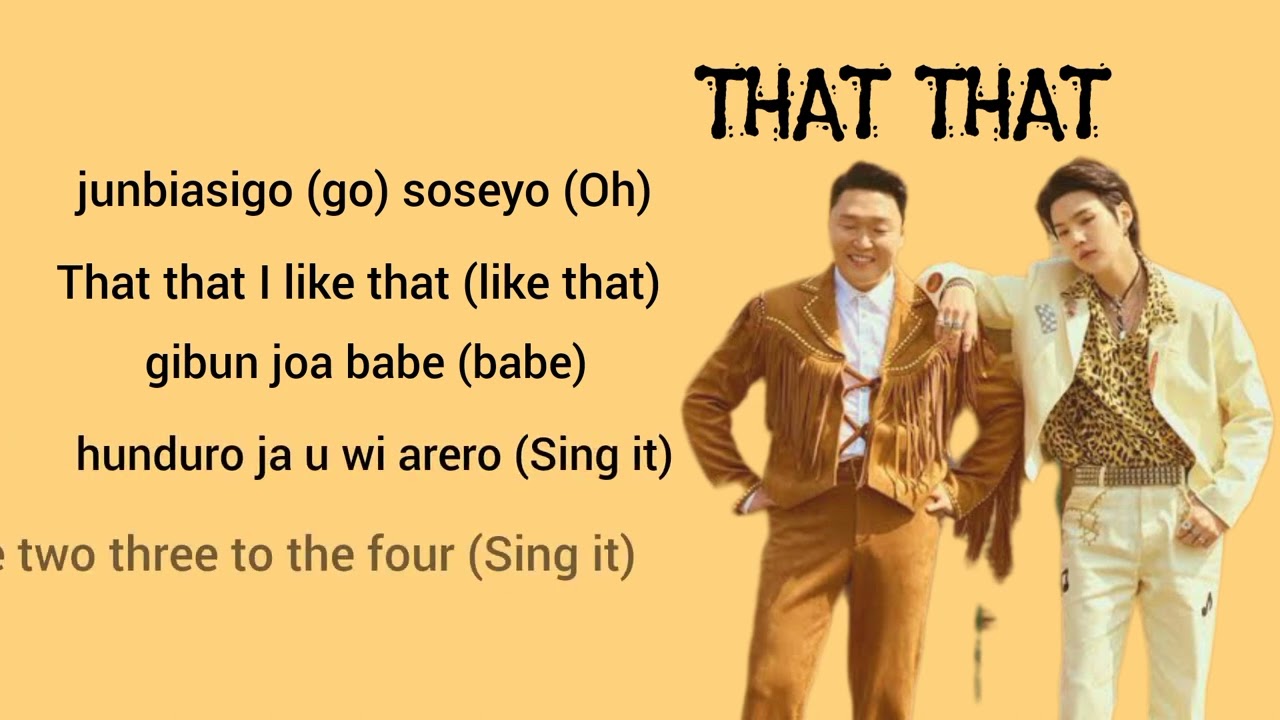 PSY That That (prod. & feat. SUGA of BTS) Easy Lyrics - YouTube