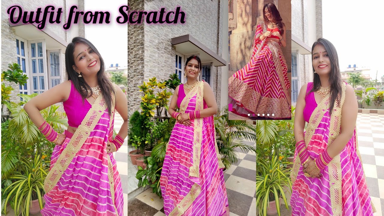 Designer outfit from Scratch || Under Budget ||Trendy Indian outfit 😍😍 ...