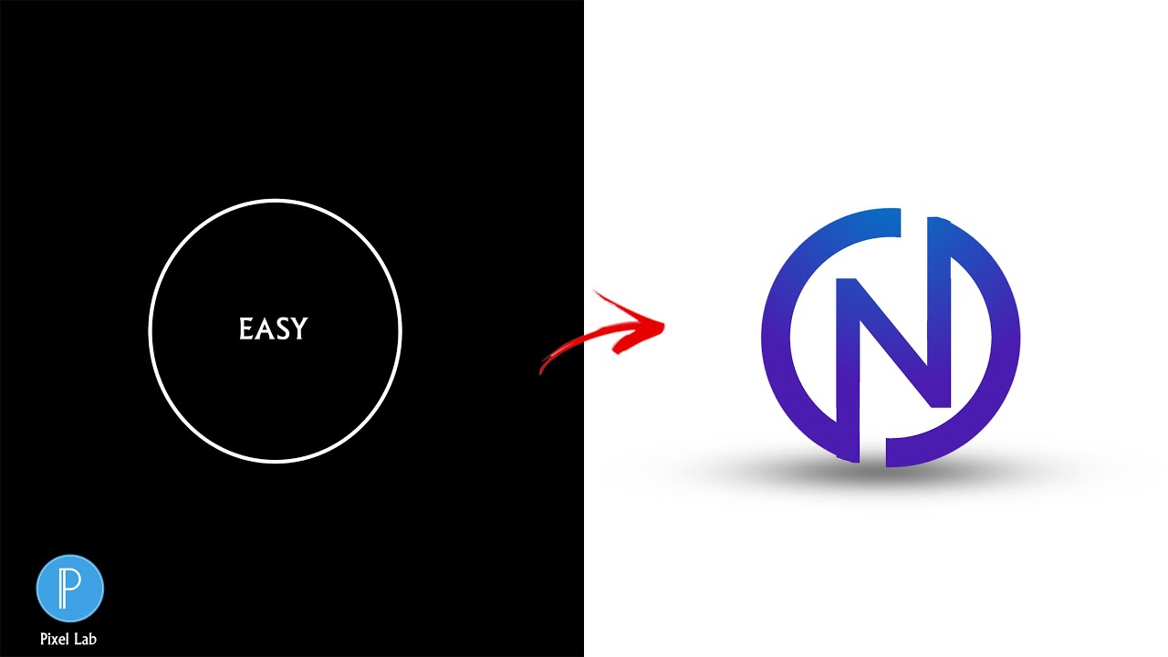 How to make N letter Logo Design on Pixellab | Amazing Logo Design | Sk ...