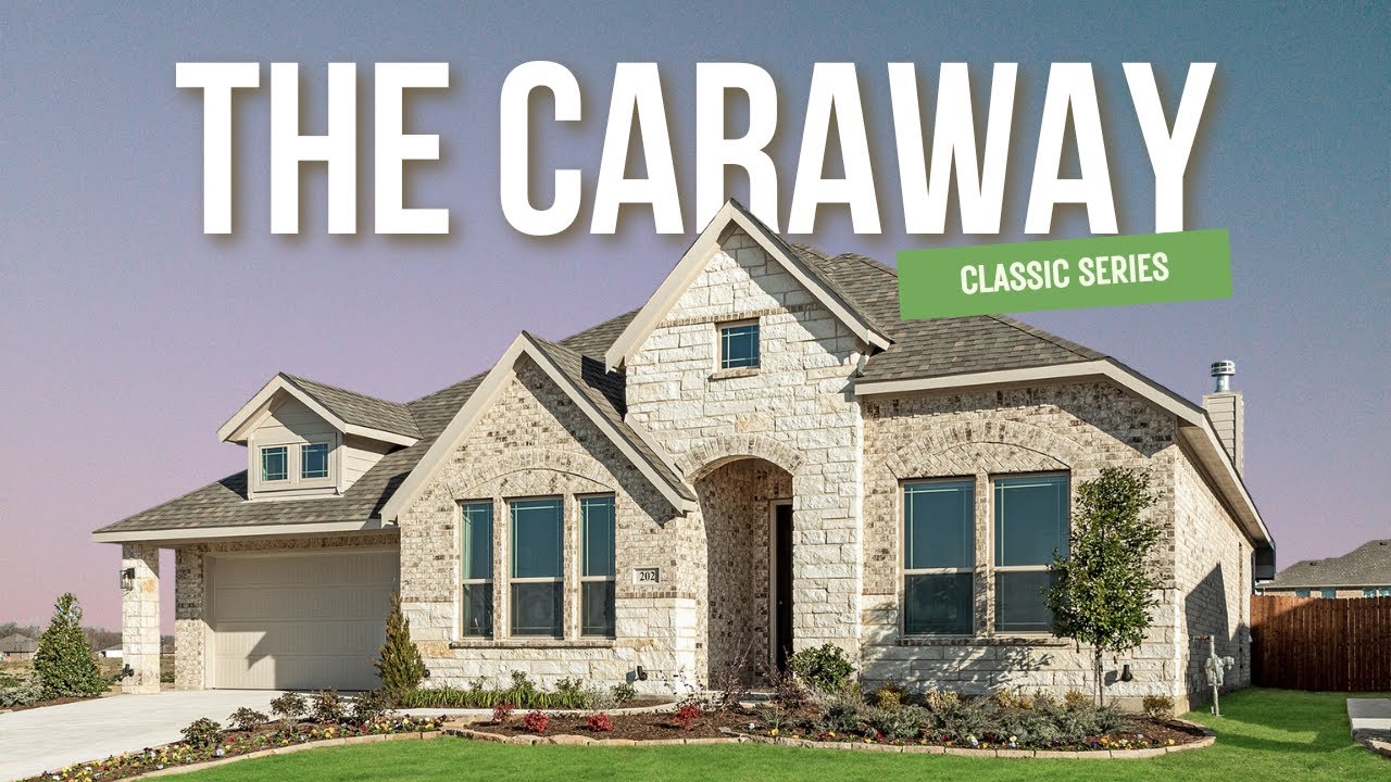 Caraway Floor Plan | Classic Series | New Homes in DFW | Bloomfield Homes - YouTube