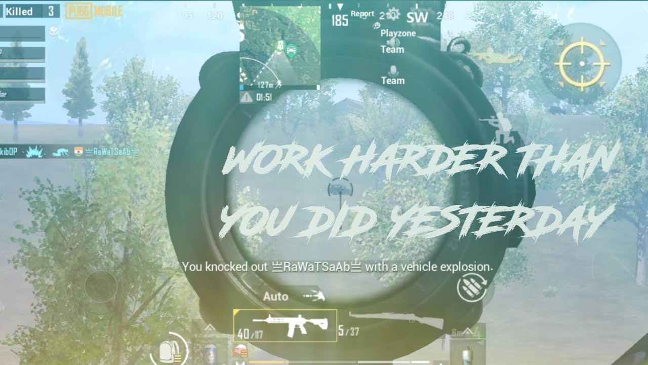 WORK HARDER THEN YOU DID YESTERDAY | PUBG MOBILE | MONTAGE - YouTube