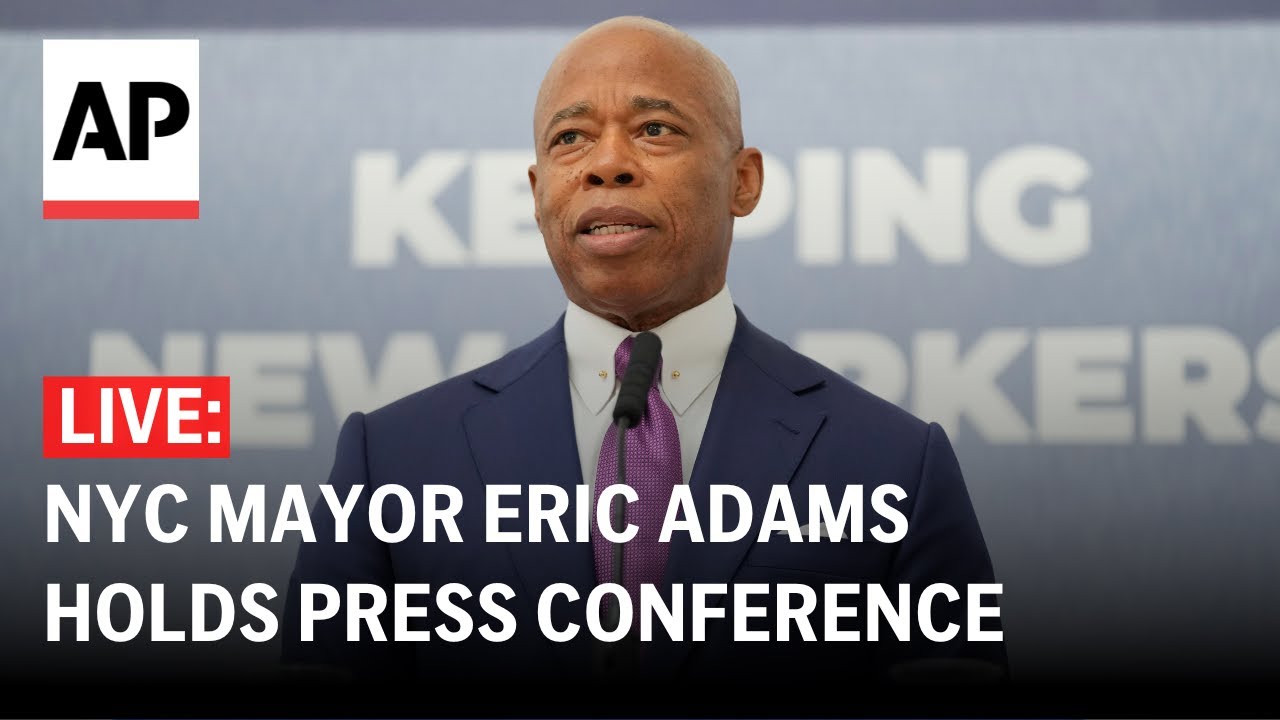 LIVE: NYC Mayor Eric Adams holds a press conference after meeting with ...