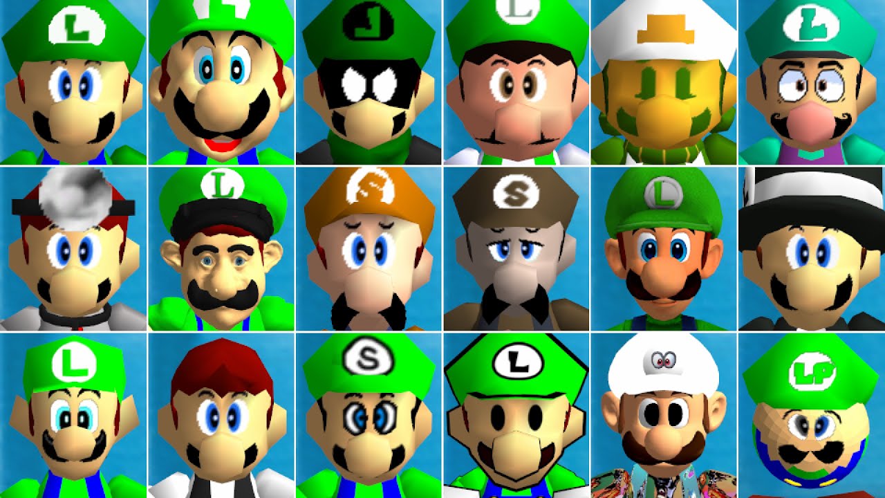 Super Mario 64 Coop DX - [CS] Luigi's Skin Pack - YouTube