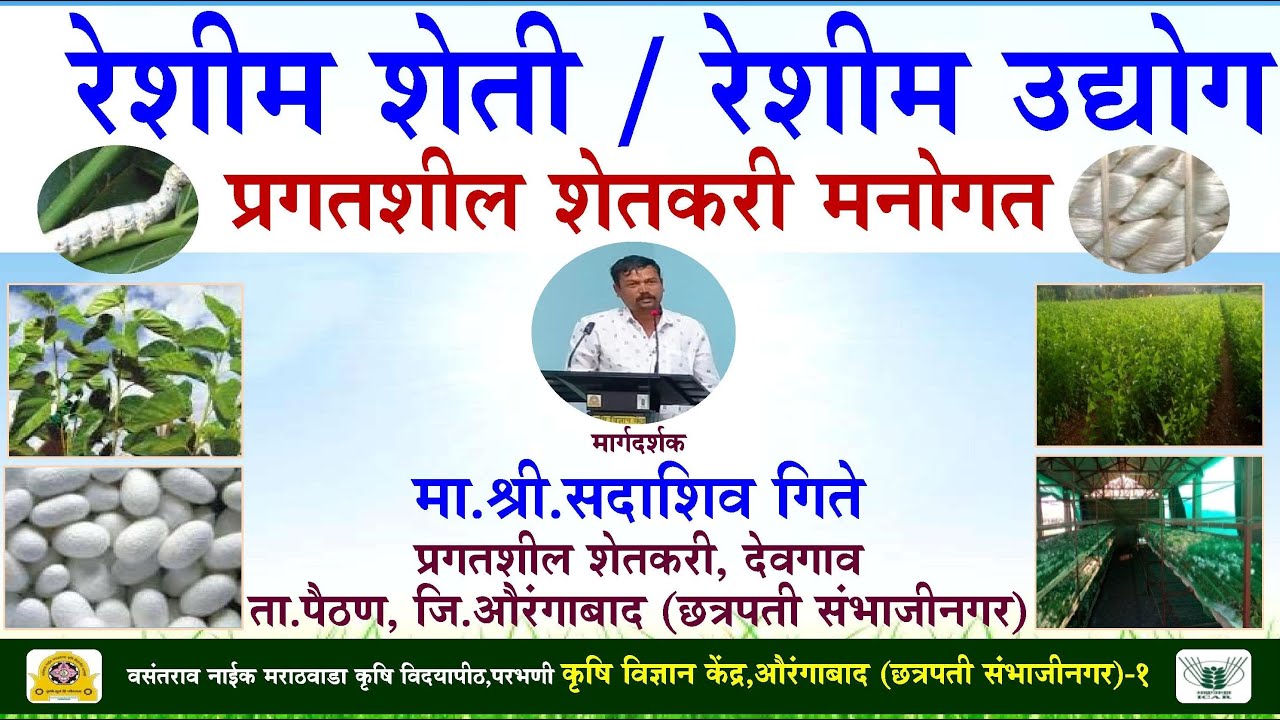 #रेशीम शेती यशोगाथा-सदाशिव गिते-प्रगतशील शेतकरी #sericulture #reshim ...