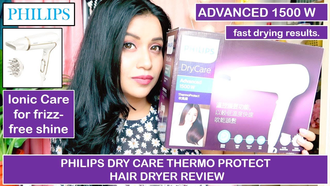 Philips ThermoProtect 1500W Ionic Hair Dryer Review | Ionic Care for ...