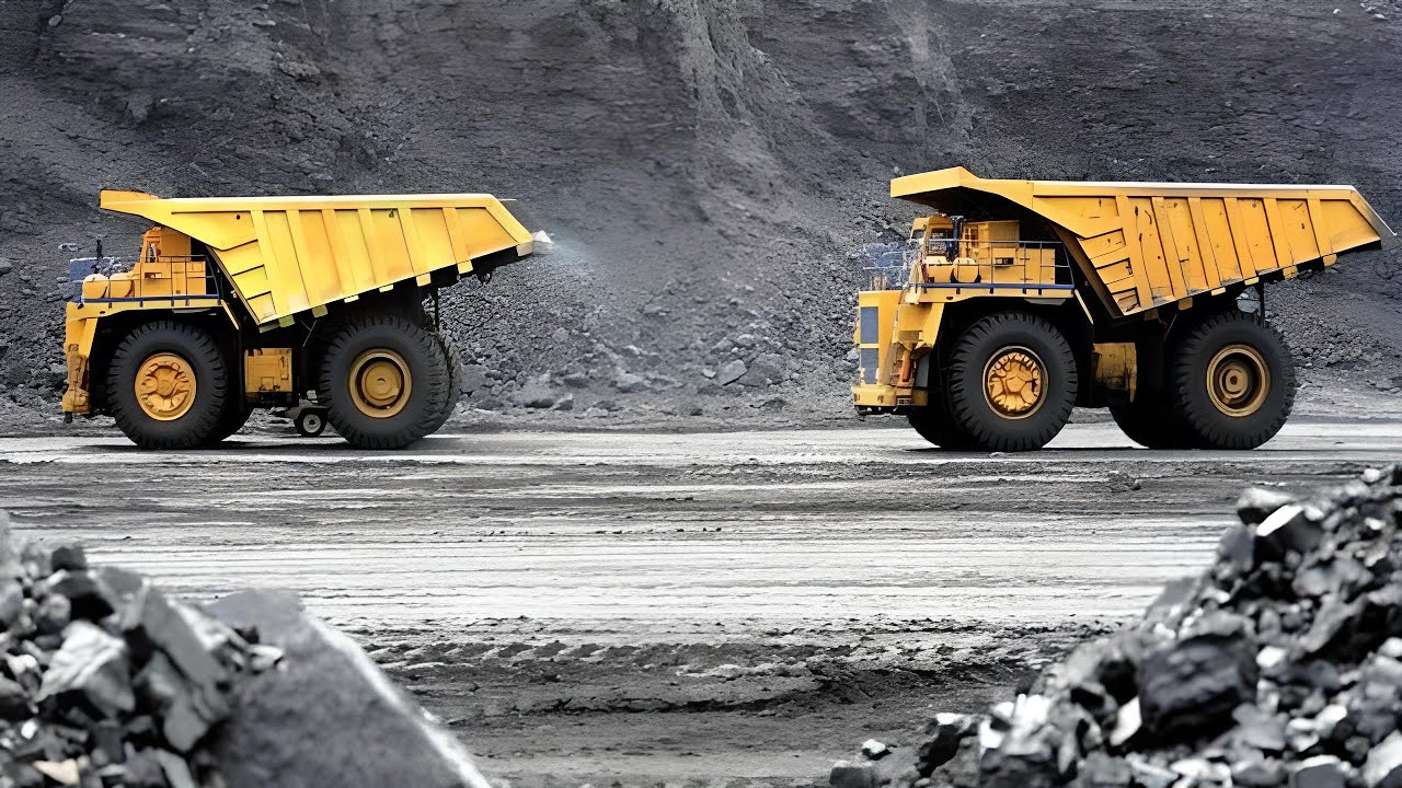 🚨 Big Truck Belaz Excavator EMCO mining coal Excavator EMCO Loading ...