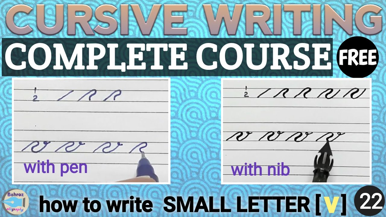 How to learn CURSIVE writing | Very simple & easy way | Small letter ...