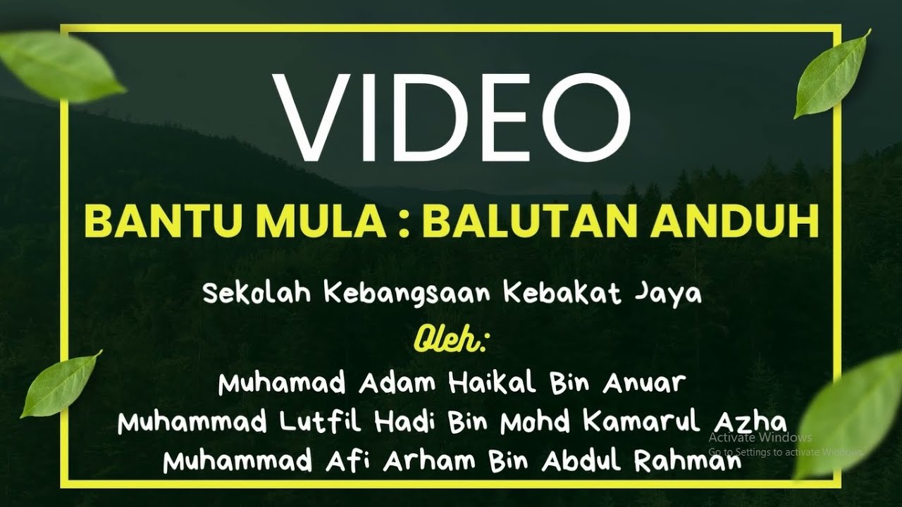 BANTU MULA: BALUTAN ANDUH - YouTube