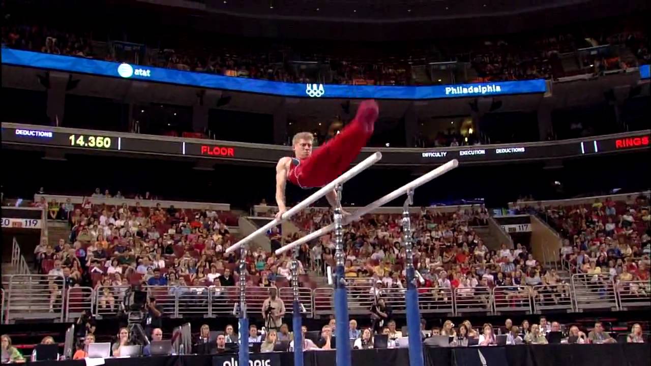 Justin Spring - Parallel Bars - 2008 Olympic Trials - Day 2 - Men - YouTube