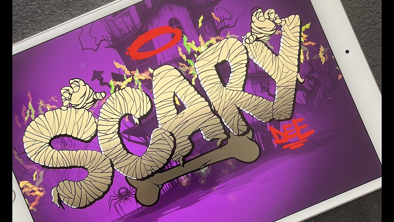 How to make Halloween digital graffiti with iPad Pro and Procreate ...