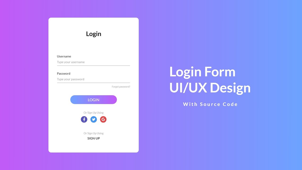How to create a Login Form in Adobe XD - YouTube