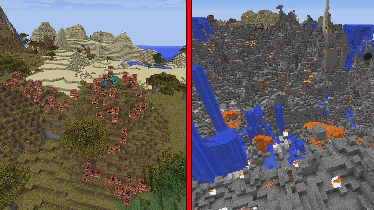Minecraft: THE MOST POWERFUL TNT CHAIN EXPLOSION EVER - YouTube