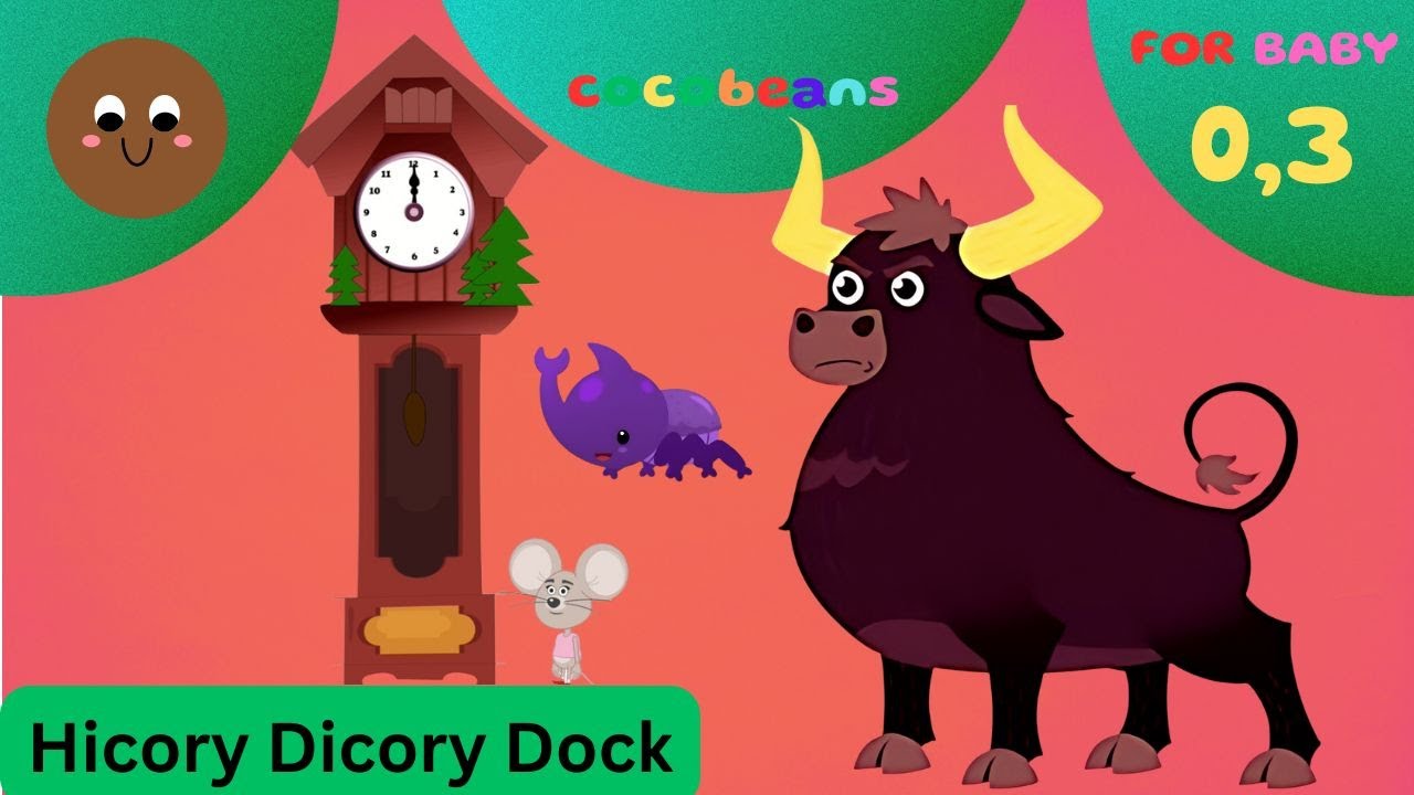 Hickory, Dickory, Dock Crash! Super Simple Songs 🕰️🦍🕰️🦛🕰️🦏🕰️🦣🕰️🐘🕰️ | Nursery Rhyme for Baby 0-2 ...