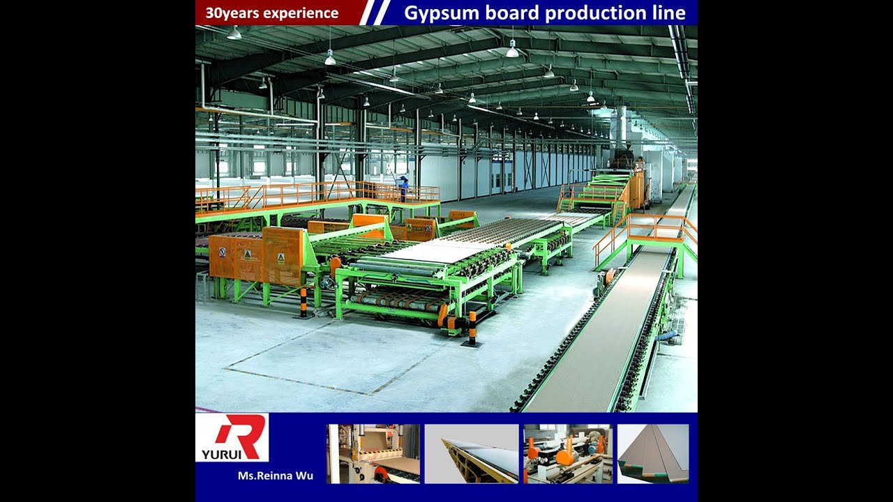 gypsum board production line, paper faced plaster board/gypsum ...