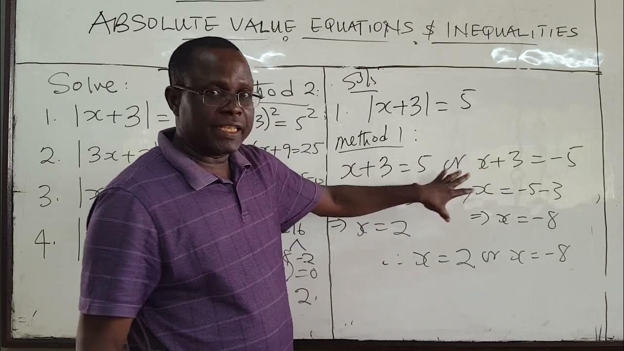 MATH101-LEC04: Absolute Value Equations - Part1 - YouTube