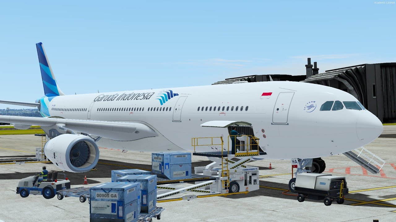 Garuda Indonesia Airbus A330 Bali - Manado [P3D v5.3 Indonesia] - YouTube