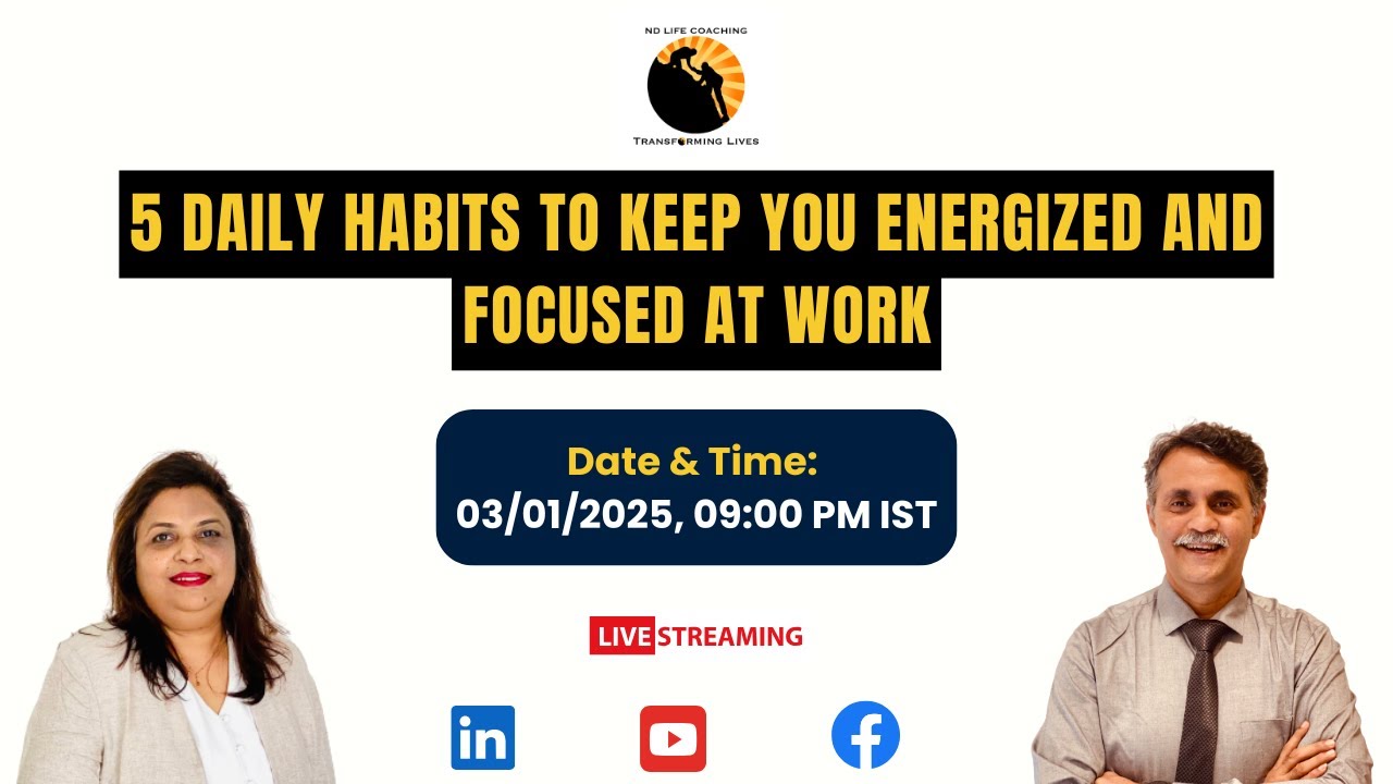 5 Daily Habits to Keep You Energized & Focused at Work! - YouTube
