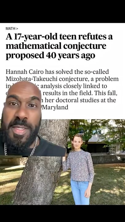 40 year old math conjecture resolved by 17 year old! #math #mathmajor # ...