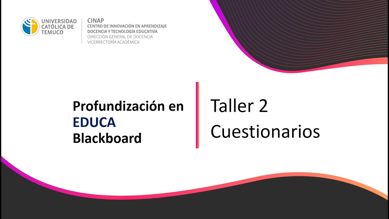 Clase 2: Cuestionarios en Educa Blackboard - YouTube