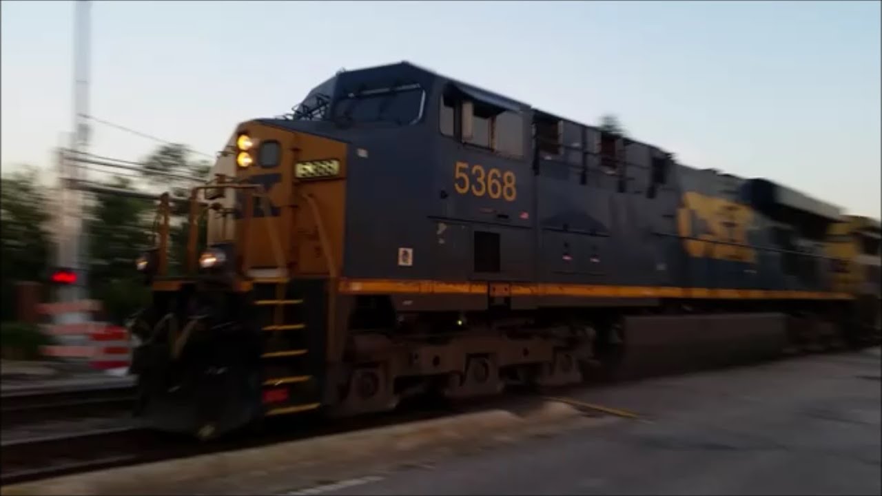 [CSX] 5368 ES40DC Leads Daytime L140-25 @ Track Speed Through ...