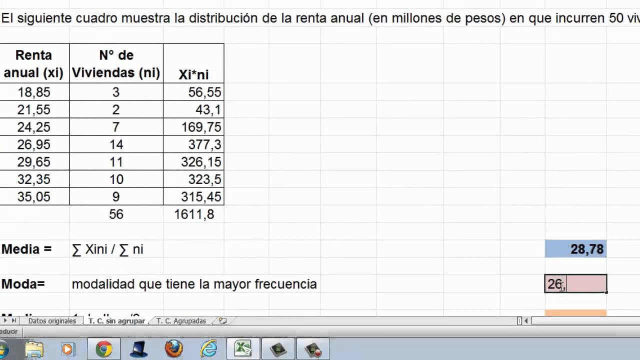 Medidas Estadisticas Formulas - YouTube