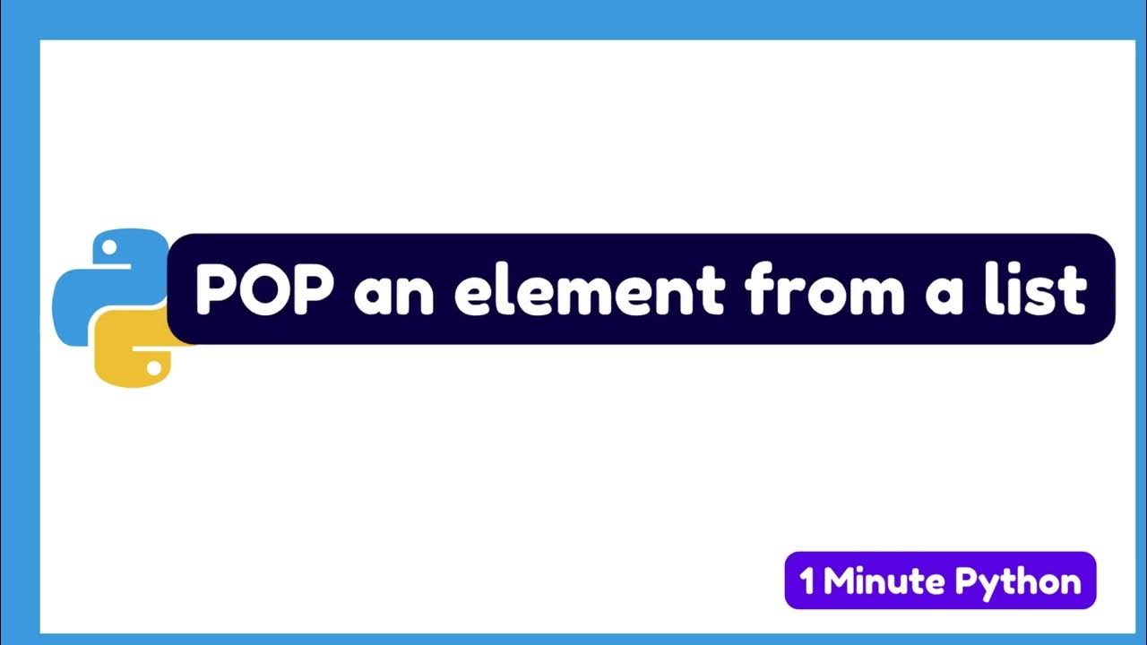 How To Pop And Element From A List In Python YouTube how-to-pop-and-element-from-a-list-in-python-youtube