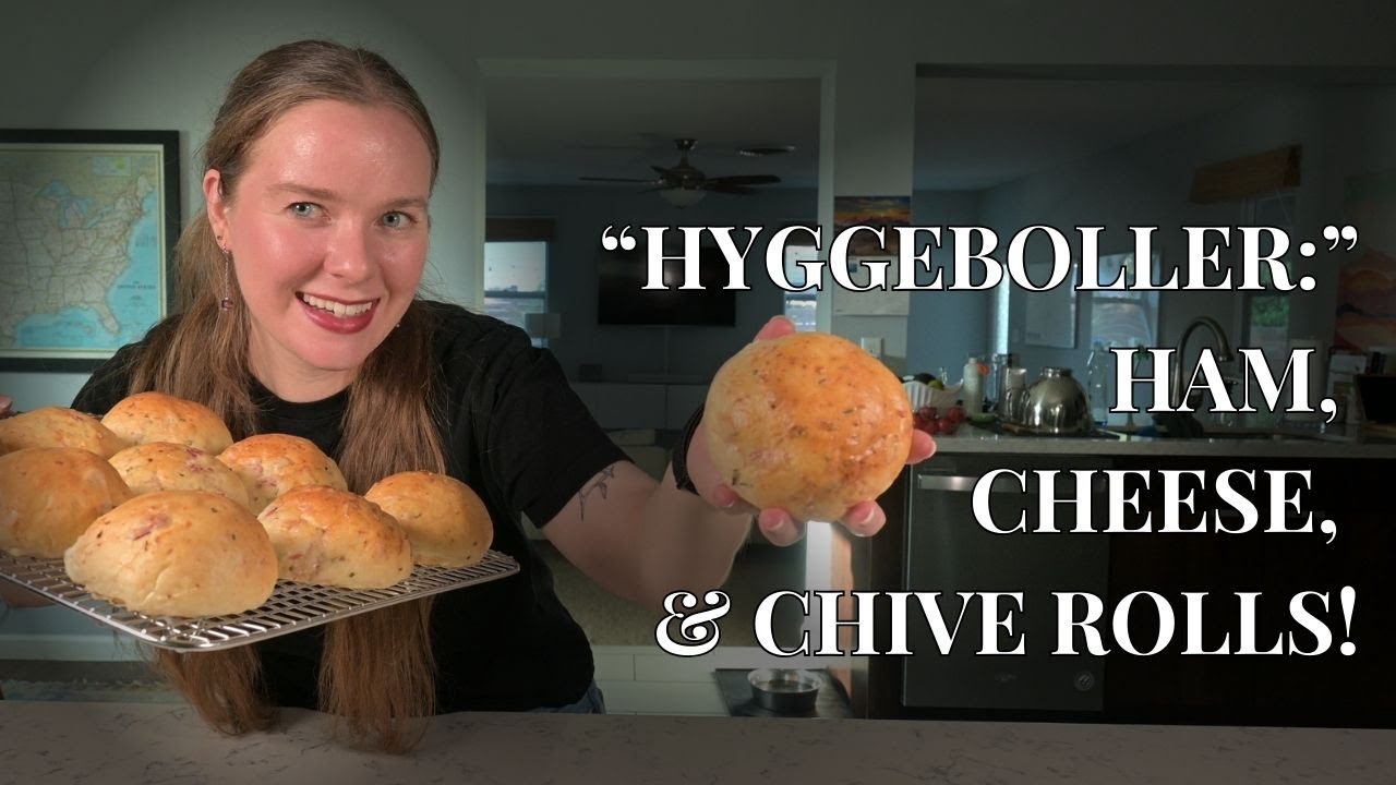 How to make "Hyggeboller:" HAM, CHEESE, & CHIVE ROLLS! Full Recipe ...