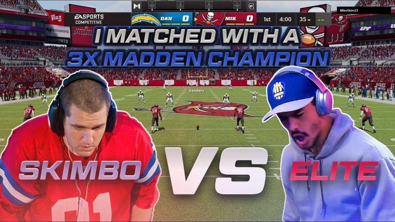 I MATCHED UP AGAINST 3x MADDEN CHAMPION MICHAEL SKIMBO | Madden 22 ...