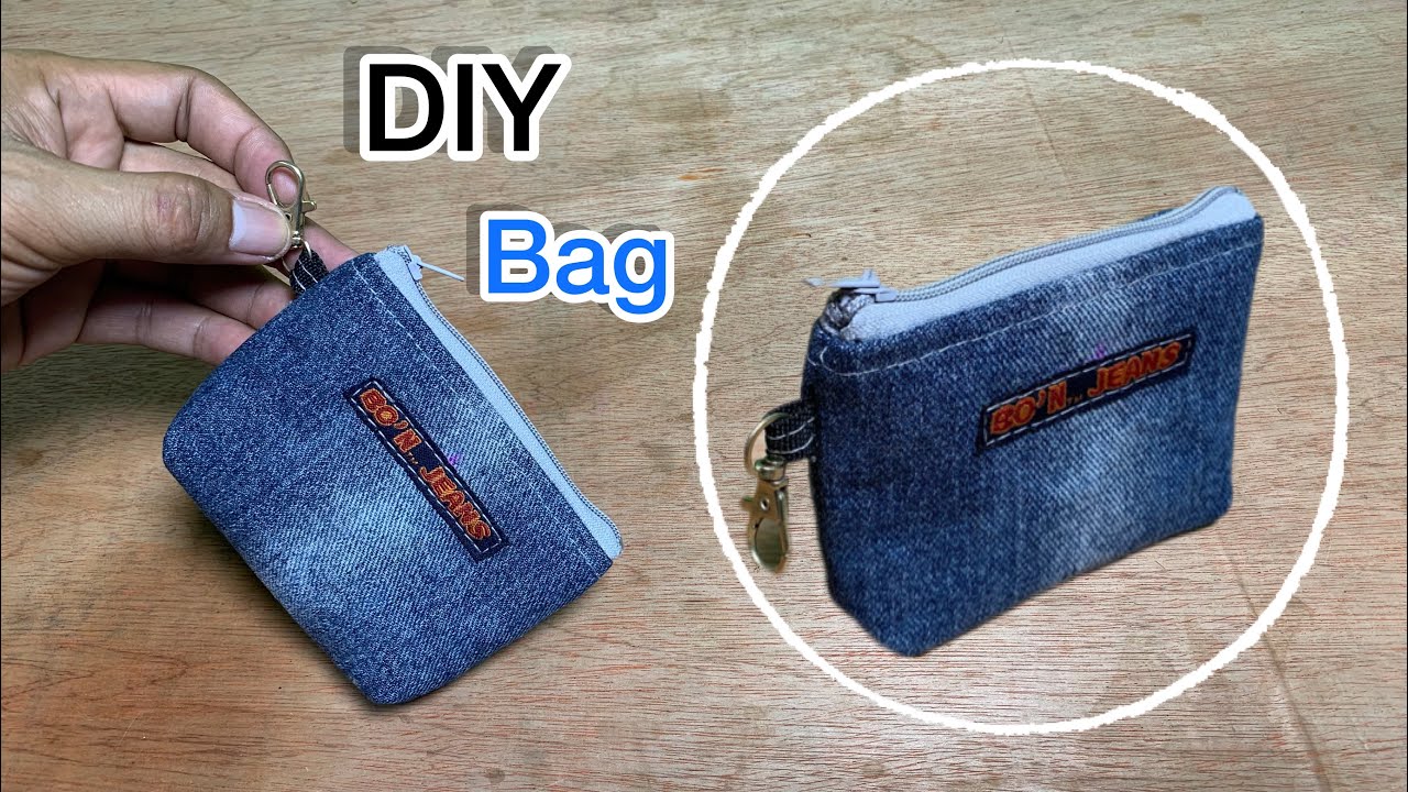 DIY Denim Bags and Wallet / Bag Tutorial / Old Jeans Ideas / DIY jean ...