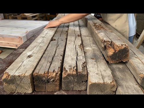 Epic Wood Recycling Skills: Transforming Old Planks into a Modern Pet Home