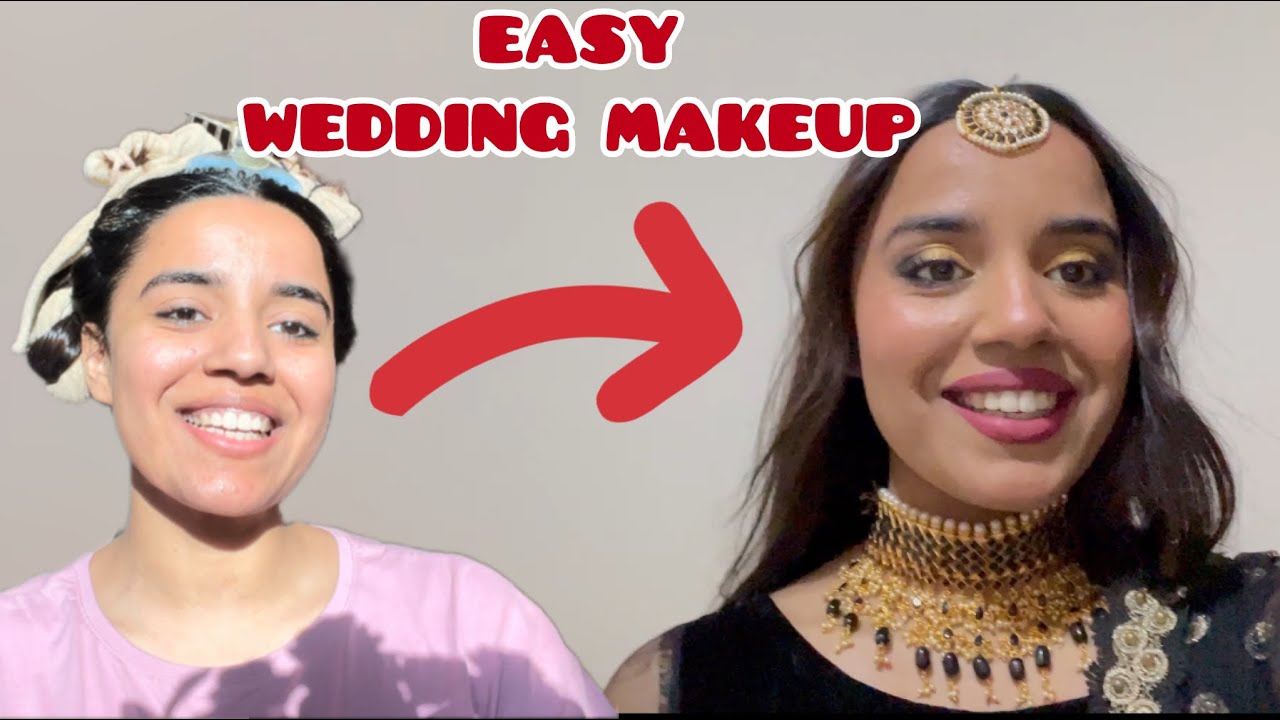 Easy Shaadi look!! ️ |GRWM | Makeup for beginners 🧡 - YouTube