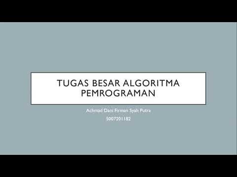 Tugas Besar Algoritma Pemrograman: Graphical User Interface (GUI) - YouTube