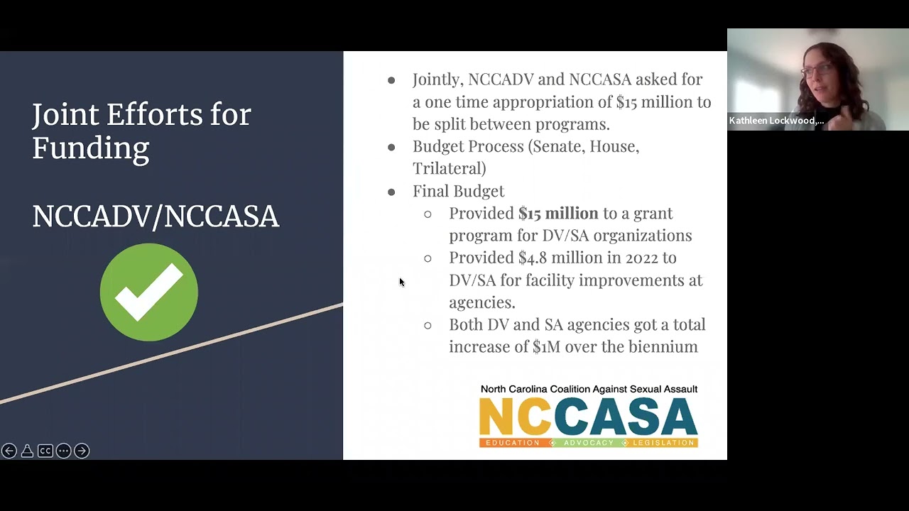 Joint Legislative Update with NCCADV & NCCASA - YouTube