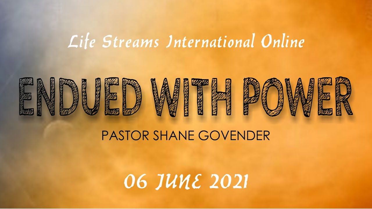 Pastor Shane Govender | Endued With Power - YouTube