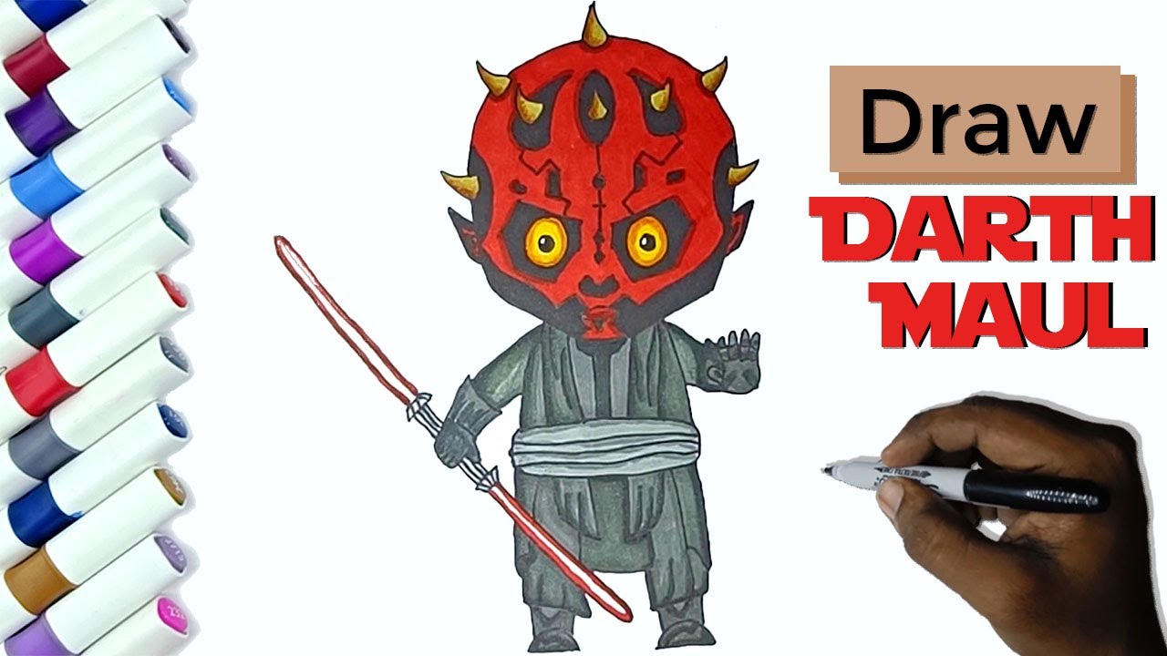 Darth Maul !!! How To Draw Darth Maul | Star Wars - YouTube