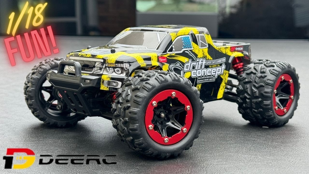 DEERC Brushless 300E 1/18th Monster Truck - YouTube