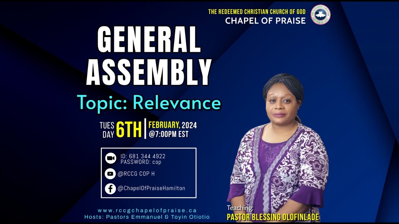 RCCG COP February 6th 2024 General Assembly - YouTube