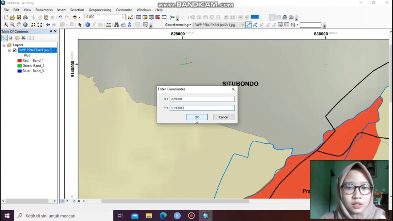 Tutorial Koreksi Geometrik pada Peta Format JPG di ArcMap 10.3 - YouTube