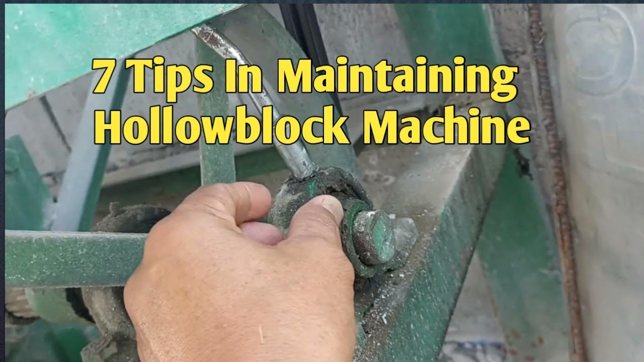 7 Tips In Maintaining Hollowblock Machine#chb machine - YouTube